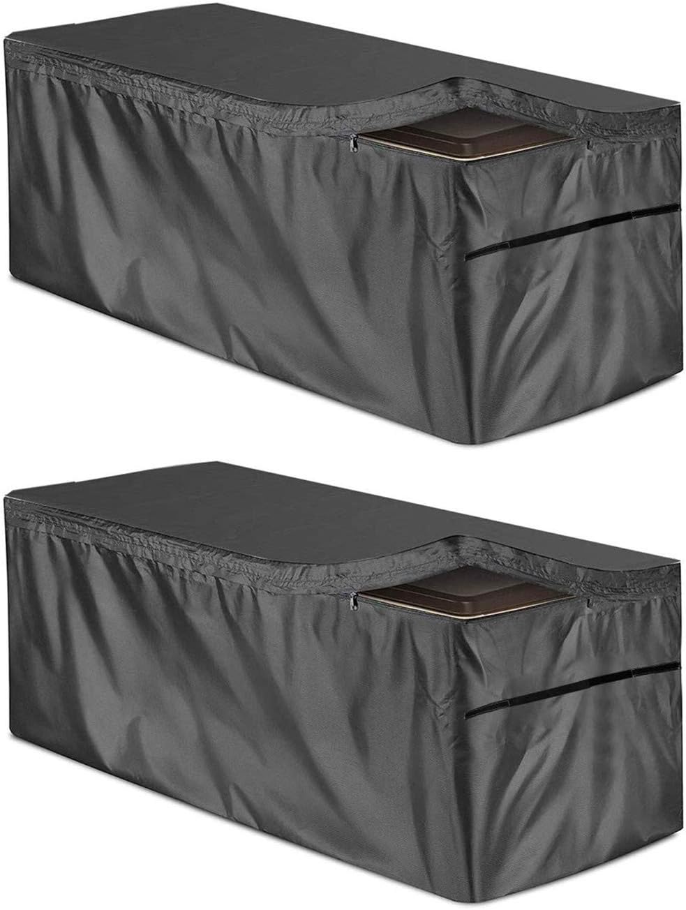 2 Pack Garden Deck Box Cover Waterproof Outdoor Storage Box Cover Patio ...
