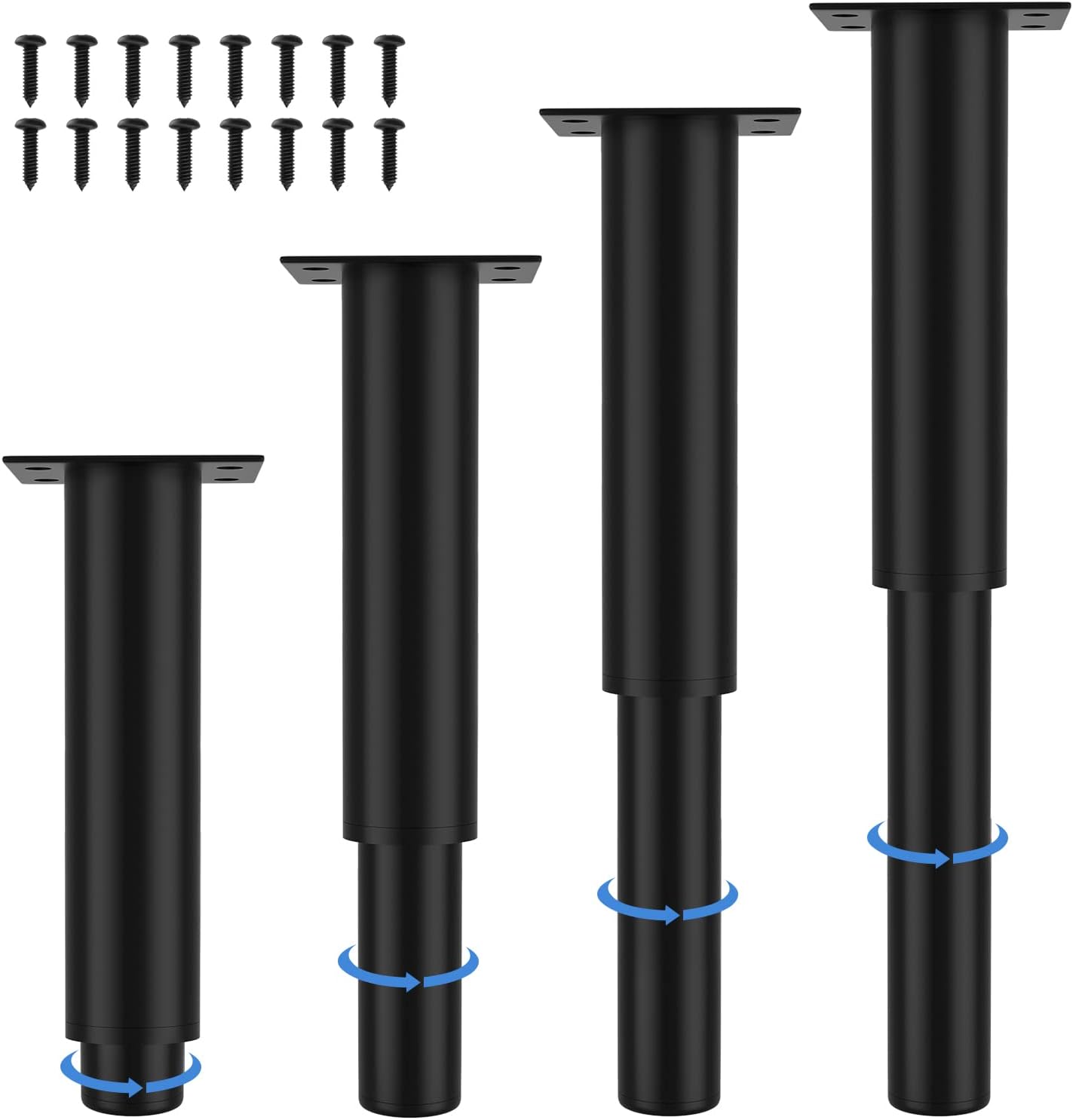 Amazon.com: Nisorpa 4Pcs Adjustable Height Bed Support Legs, 4.7-7.8 ...