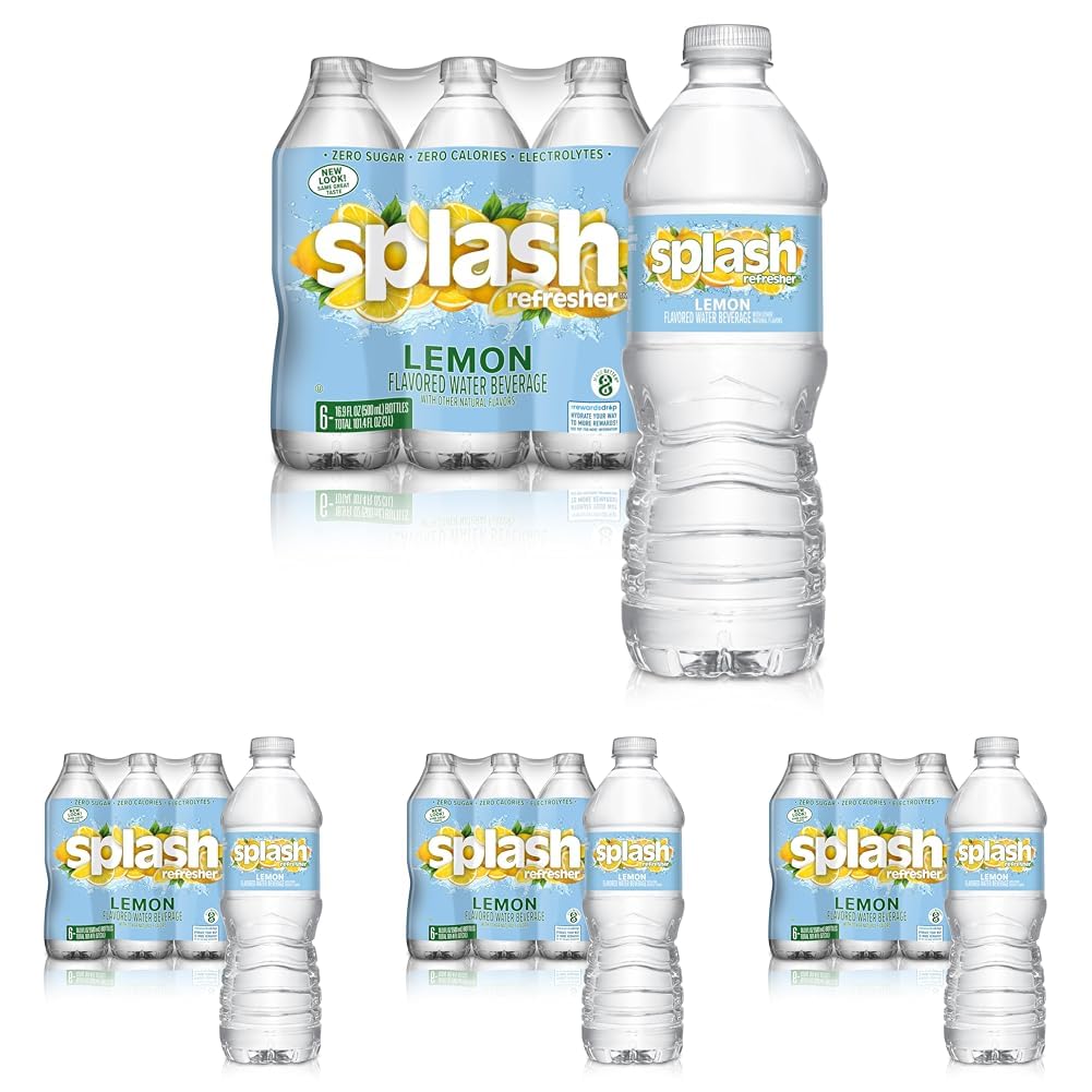 Amazon.com: Splash Refresher Lemon Flavored Water, 16.9 Fl Oz, Plastic ...