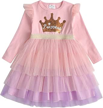 Amazon.com: DXTON Baby Girls Winter Dresses for Toddler Long Sleeve ...