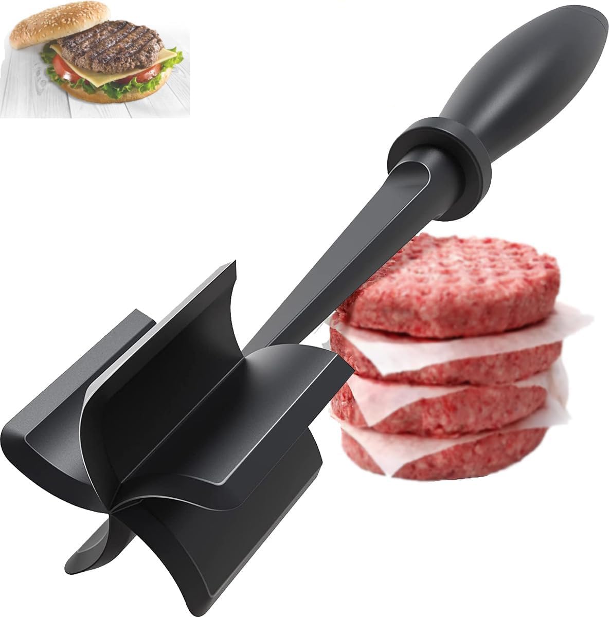 Amazon.com: Ground Beef Chopper Tool,Meat Smasher For Ground Beef,Meat ...
