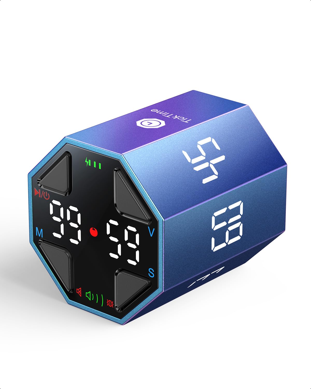 Amazon.com: Ticktime Pomodoro Productivity Timer Cube, Octagon Flip ...
