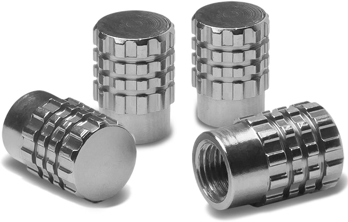 Amazon.com: BEADNOVA Valve Stem Caps Aluminum Chrome Caps for Tires ...