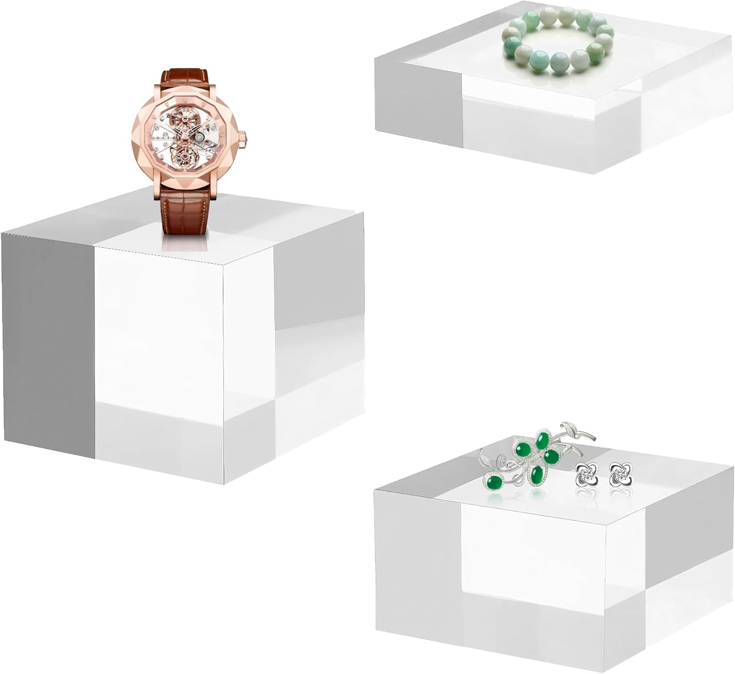 Amazon.com: CANCLEAR Acrylic Display Stands, 3 Graduated Sizes Acrylic ...