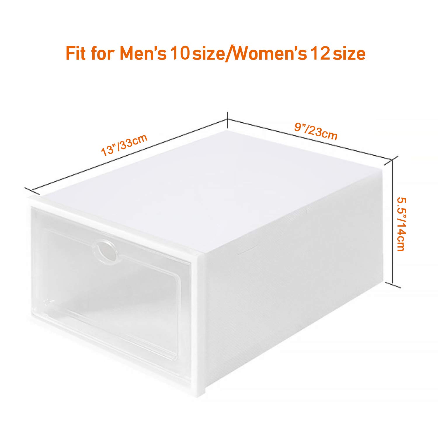 Snapklik.com : HOMIDEC Shoe Box, 12 Pack Shoe Storage Boxes Shoe Boxes ...