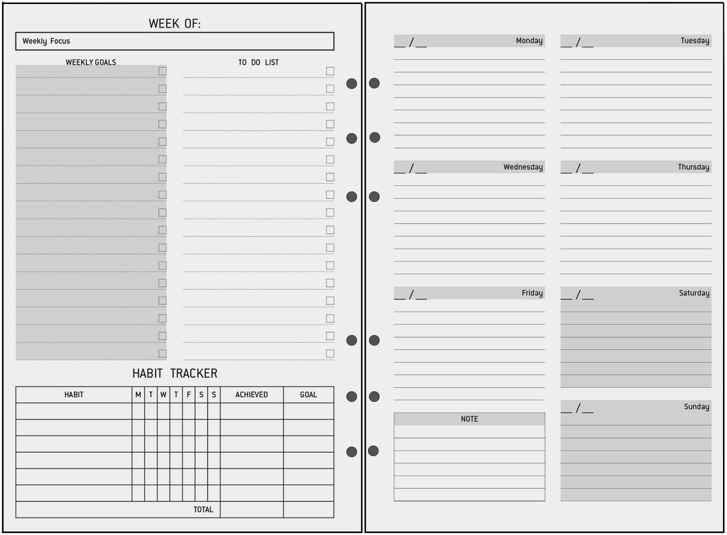 Filofax A5 Week to View English Diary - 2023 : Amazon.co.uk: Stationery ...