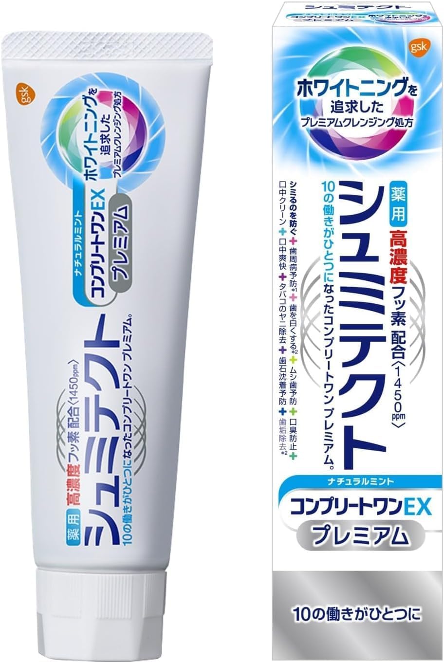 Amazon.co.jp: Shumitect Complete One EX Premium Natural Mint, Quasi-Drug, Toothpaste ...