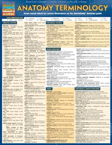 Anatomy Terminology (Quick Study Academic) 1 Lam Crds Edition by ...