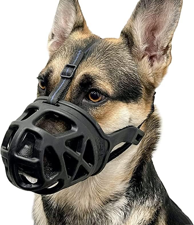 SR VISION Durable Plastic Dog Mouth Cover Muzzle I Bite Guard with ...