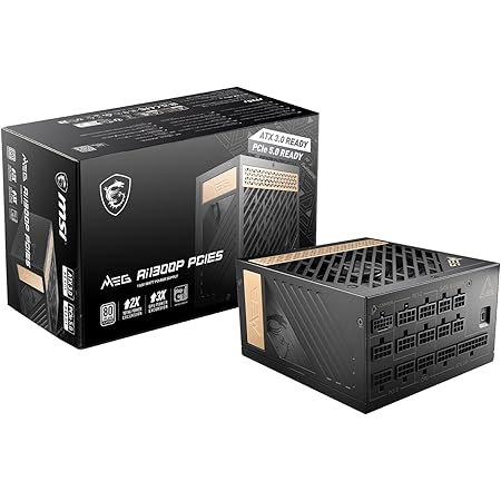 Amazon.in: Buy MSI MEG Ai1300P PCIE5 Power Supply Unit, UK Plug - 1300W ...