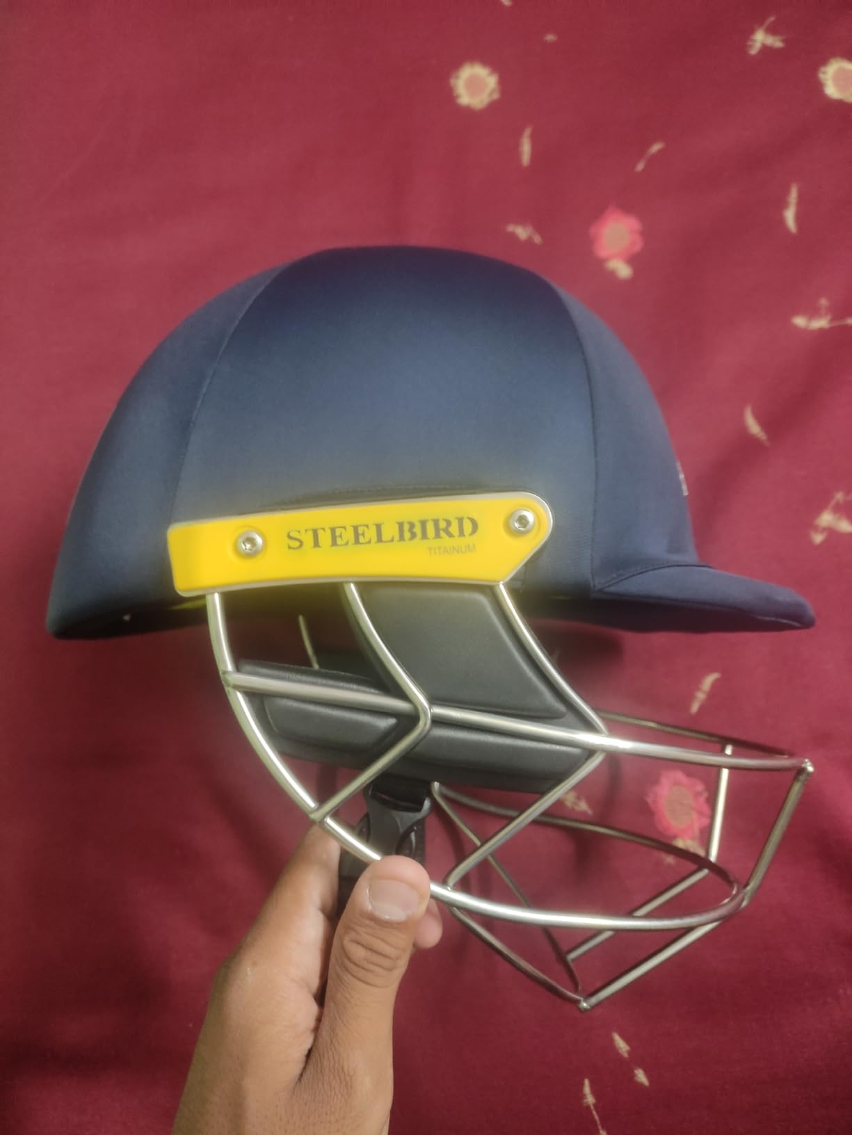Steelbird Hitz Titanium Grill Premium Cricket Helmet for Men & Boys ...