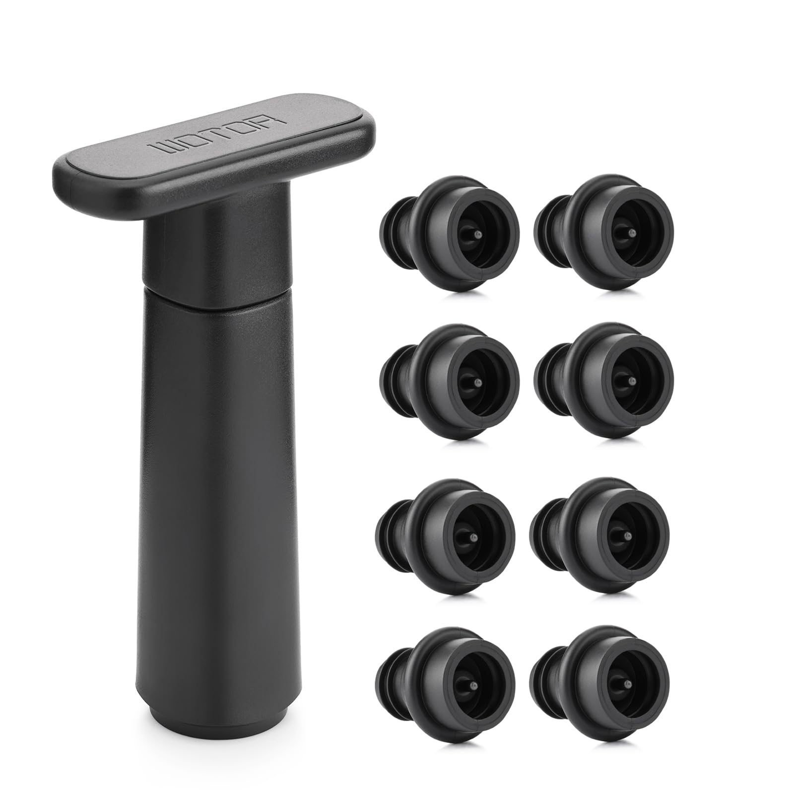 Amazon.com: WOTOR Wine Saver Vacuum Pump with 8 Stoppers, Wine Stopper ...