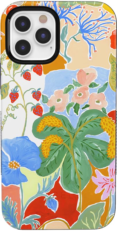 Amazon.com: Casely iPhone 12/12 Pro Case | Botanical Blooms | Floral Patchwork | Bold Protective ...