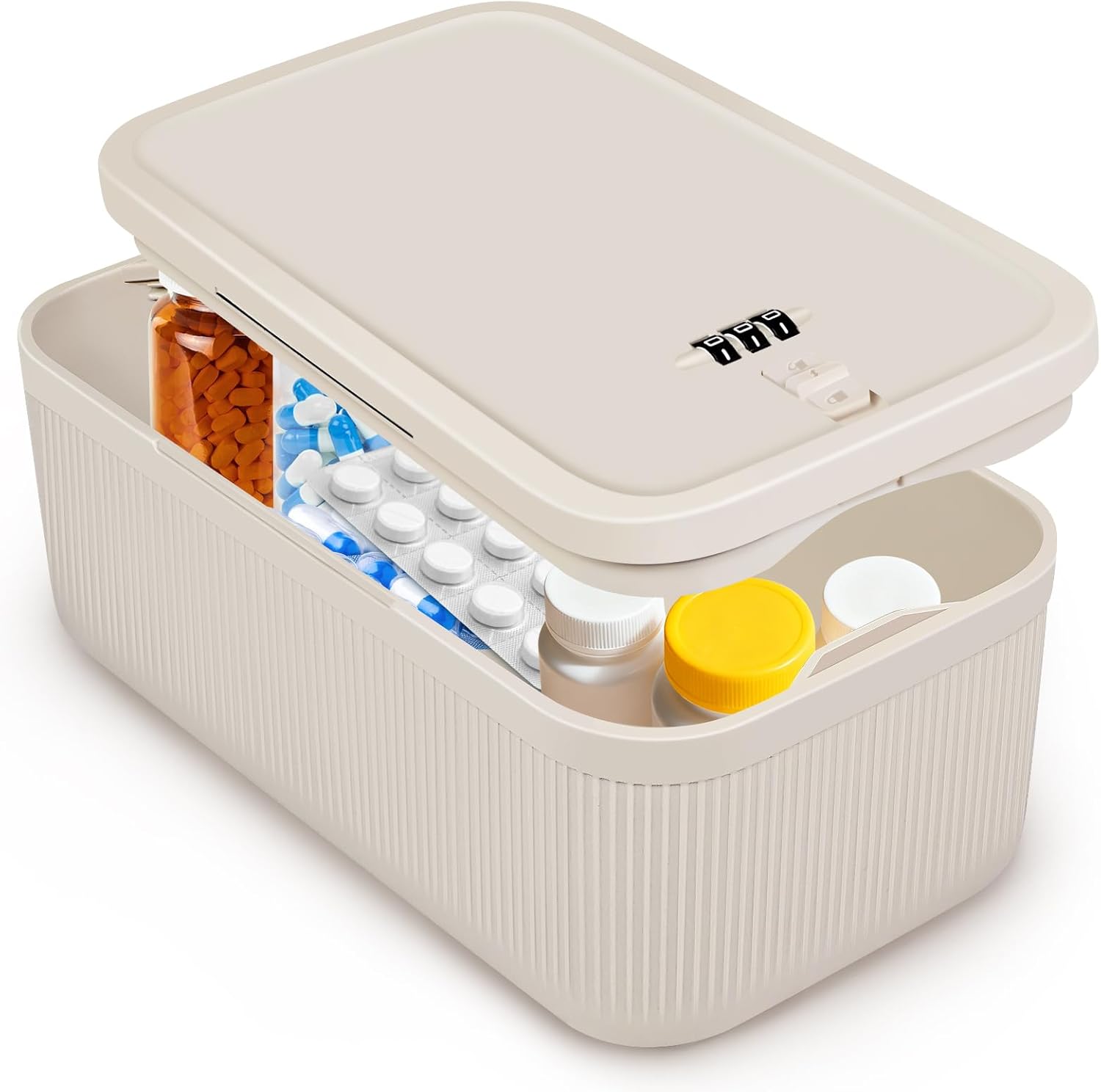 Small Lock Box,Lockable Storage Box with Combination Code for ...
