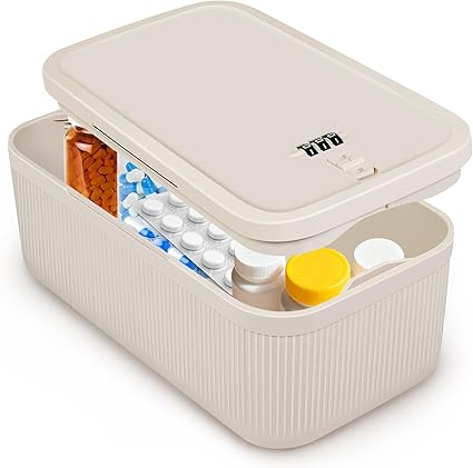Amazon.com: Small Lock Box,Lockable Storage Box with Combination Code ...