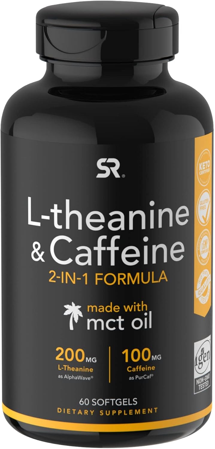 Amazon.com: Sports Research 3-in-1 L-Theanine Supplement with Caffeine ...