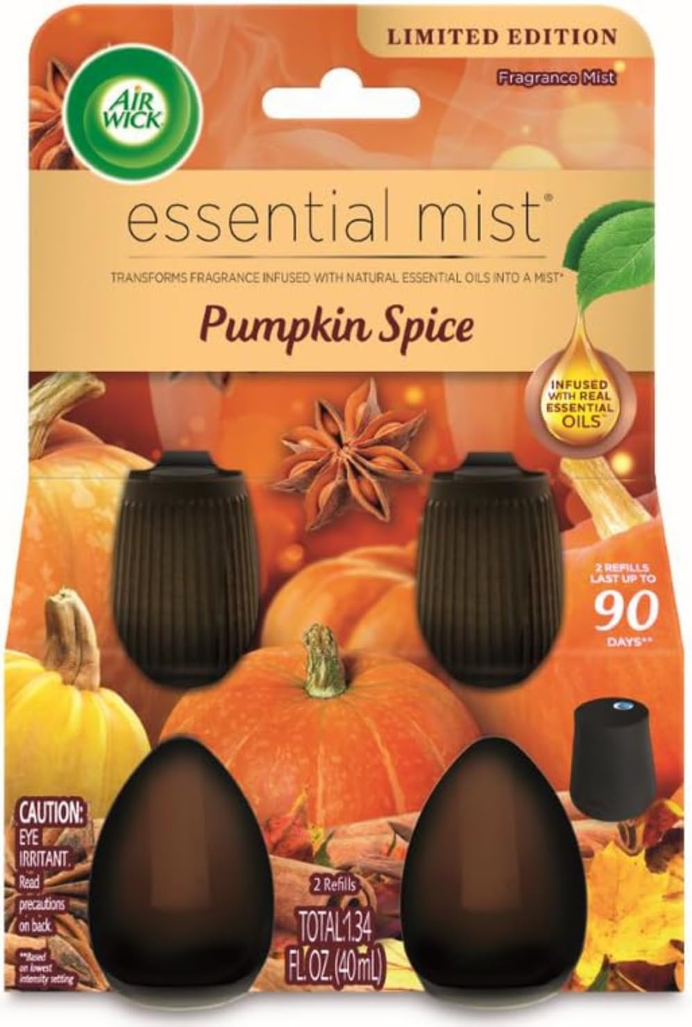 Amazon.com: Air Wick Essential Mist Refill, 2ct, Pumpkin Spice, Fall ...