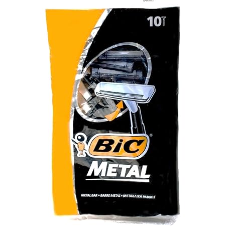 Amazon.com: BIC Bic metal men's disposable shaving razors, single blade ...