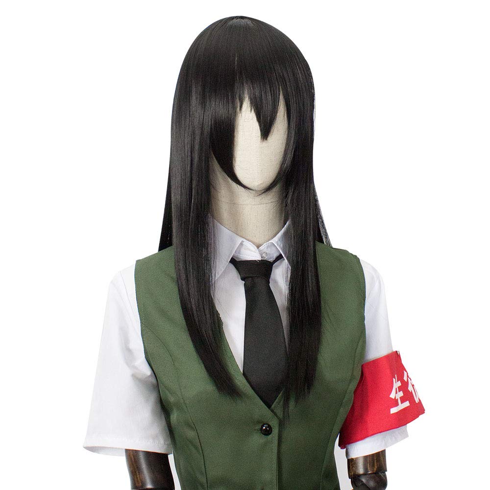 Amazon.com : HSIU Citrus Anime Game Black Aihara Mei Cosplay Wig ...