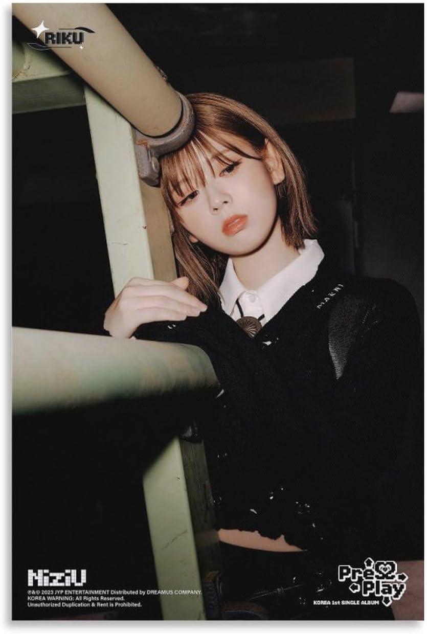 Amazon.co.jp: Kpop Niziu Riku ニジューのリクのポスター Press Play アルバムの第2弾写真キャンバス ...