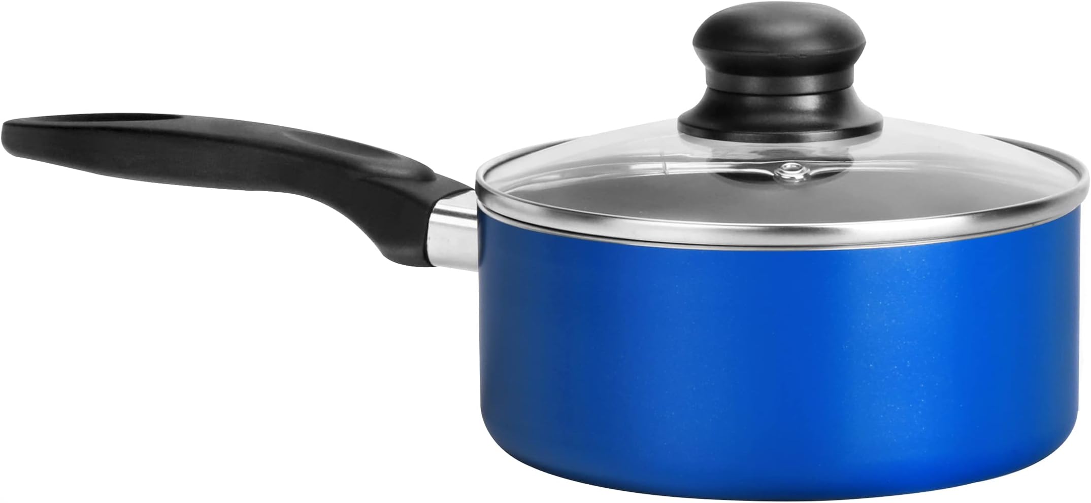 Amazon.com: NutriChef Blue Saucepan W/Lid - Stylish 1.25 quart Ceramic ...