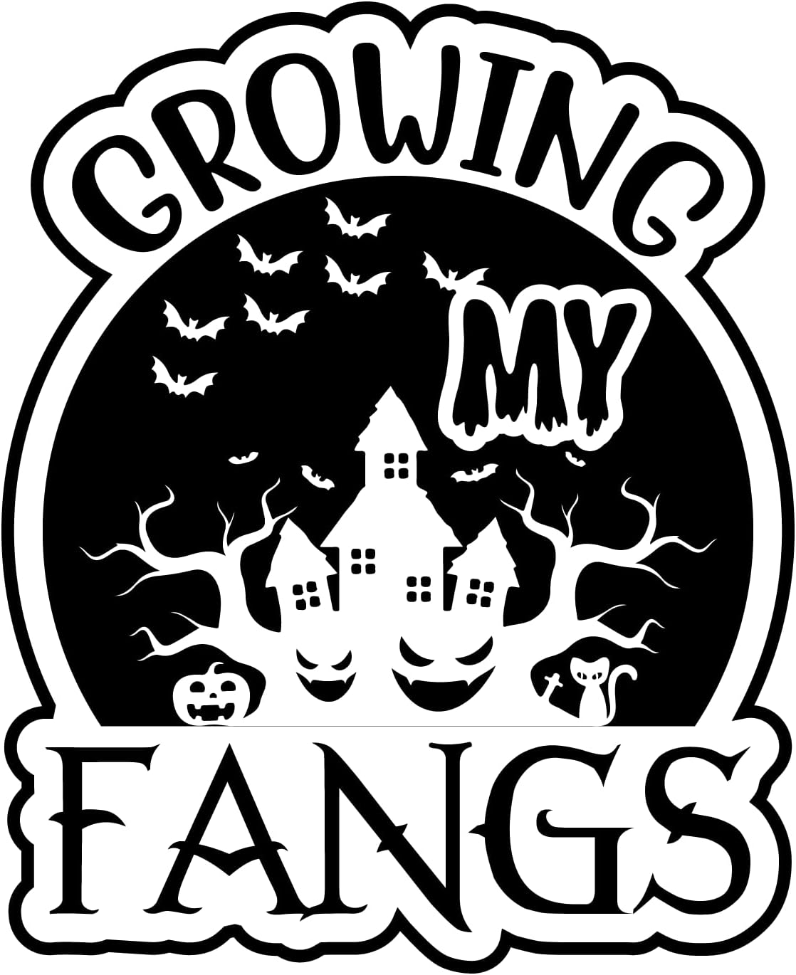 Amazon.com - Inspirational Quote Growing My Fangs Motivational Sticker ...