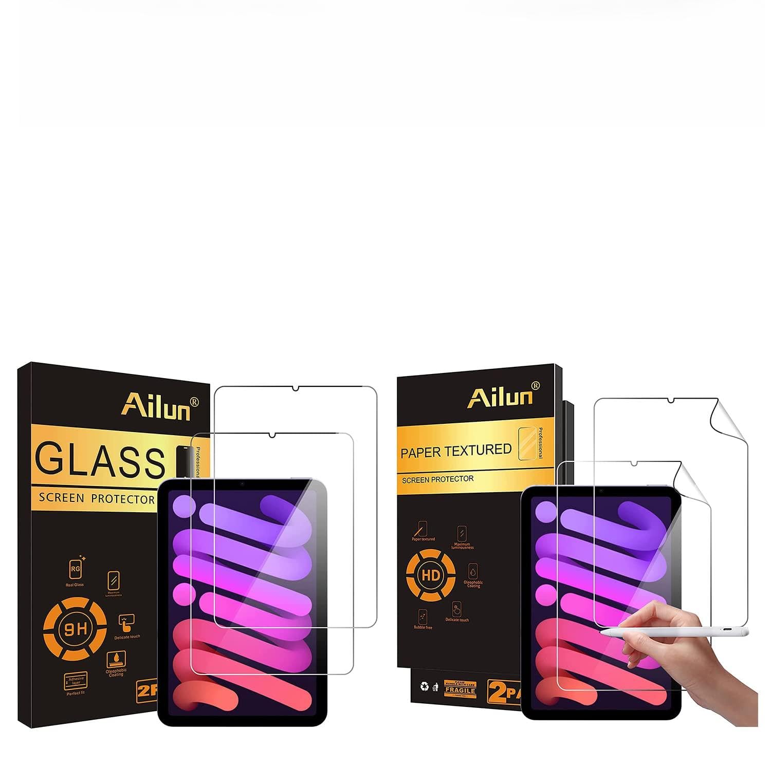 Amazon.com: Ailun for iPad Mini 6 & 7[8.3 Inch] Screen Protector 2Pack ...