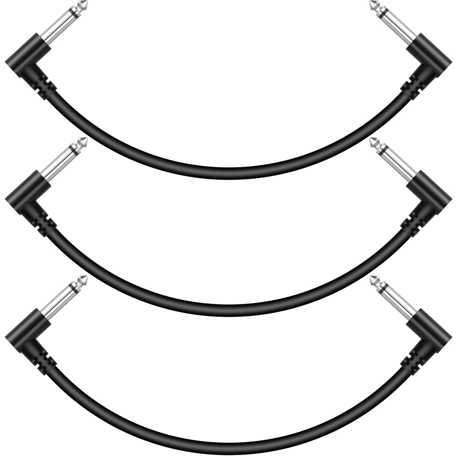 Snapklik.com : Sovvid 3 Pack 12 Inch Patch Cables - Black Effect Cables