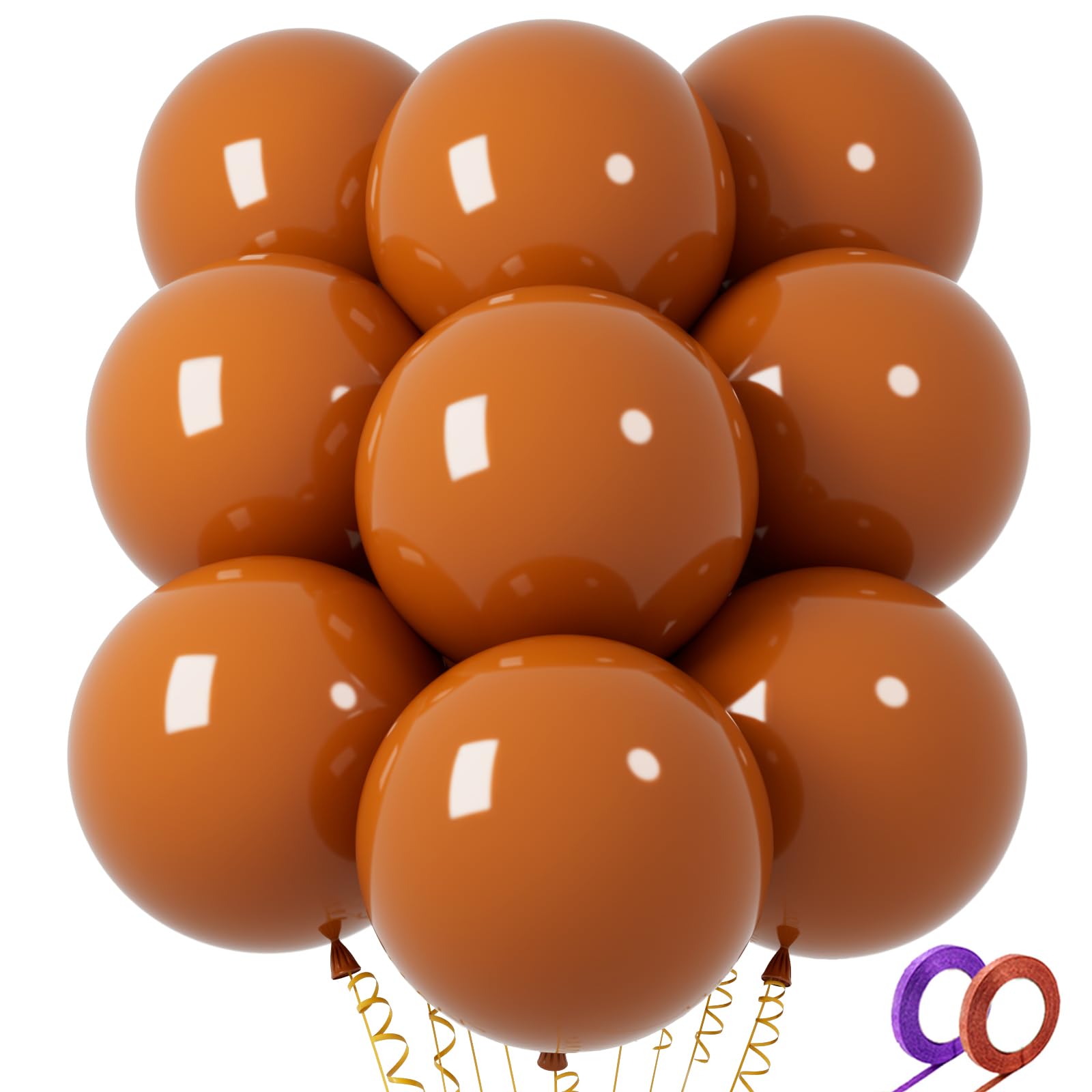 Amazon.com: 32Pcs Brown Big Balloons 18 Inch, Round Large Brown Latex ...