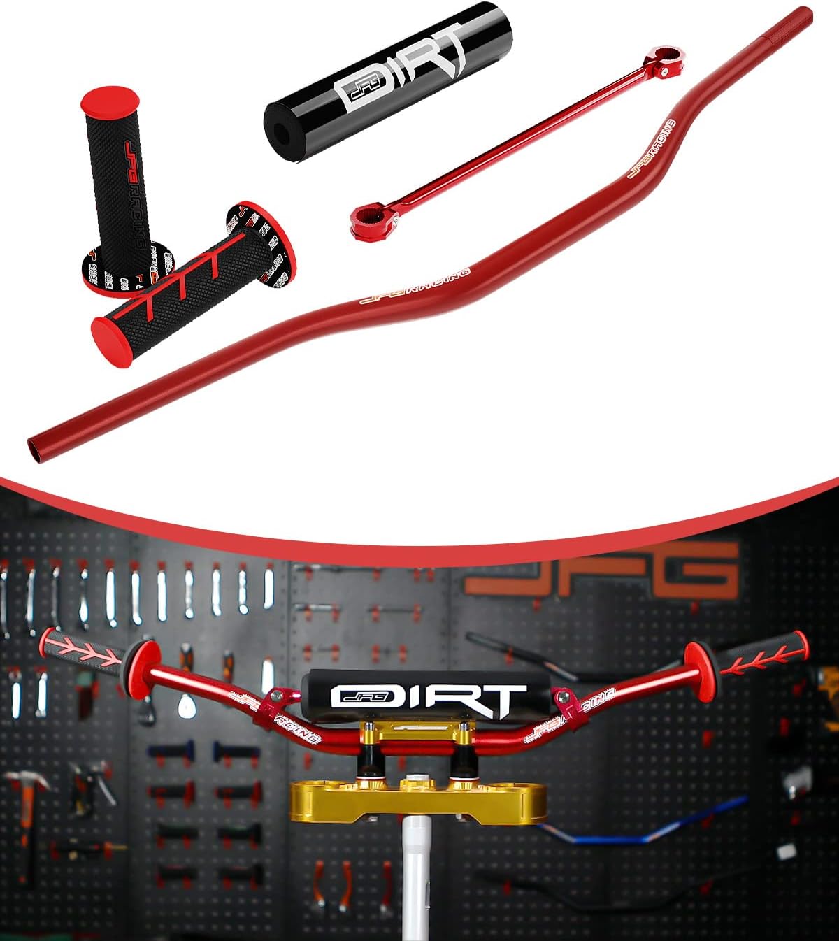 Amazon.com: ProTaper SE Handlebar - CR High Bend - Red 2111DREV2 RED ...