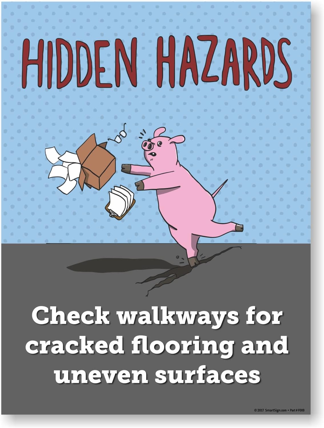 Amazon.com: SmartSign 18 x 24 inch Funny Hazard Safety Wall Sign/Poster ...