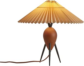 Fetason Red Wood Table Lamp Desk Lamp for Living Room Home Office ...