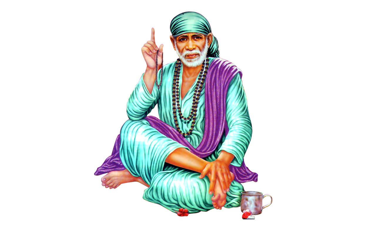 DivineDesigns™ Sai Baba Sticker (Size :- 56 X 64 cm) | Wall Sticker for ...