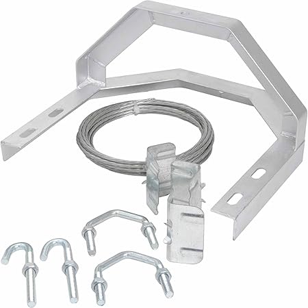 GALVANISED 13.5" Chimney Lashing Bracket Kit - TV Aerial Satellite Mast ...