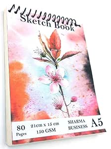 PERDAY A5 Sketch Pad Under 199, Pack of 1, Size Small 21x15 cm 150 GSM Paper For Drawing and ...