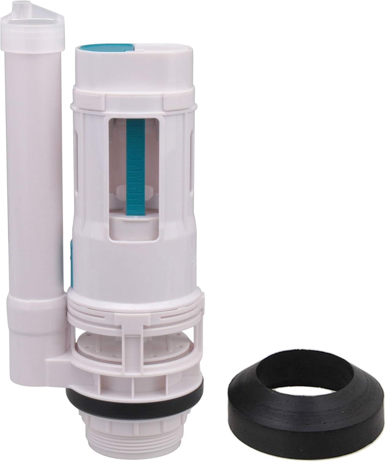 RDEXP White 7.48inch Height Toilet Bottom Inlet Fill Valve Split Push ...