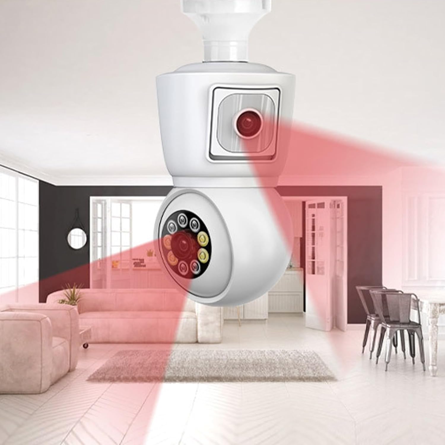 Amazon.com : Clearance Wireless Light Bulb Security Camera, Dual Lens ...