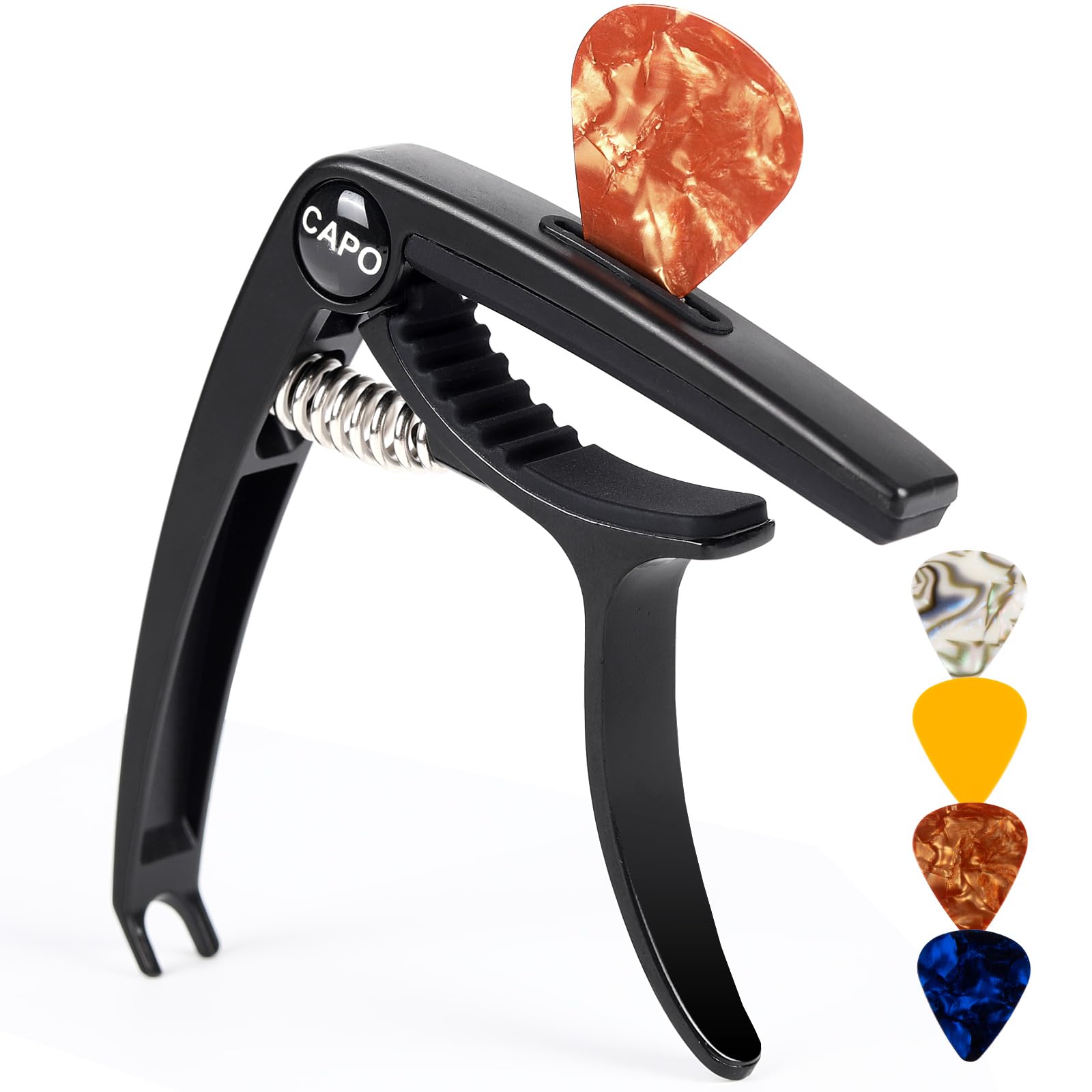 Amazon.com: AARVI Guitar Capo, 3in1 Zinc Metal Capo for Acoustic and ...