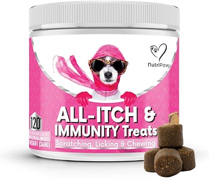 NutriPaw All-Itch Immunity Treats For Dogs - Soothe Itchy Paws, Eyes ...