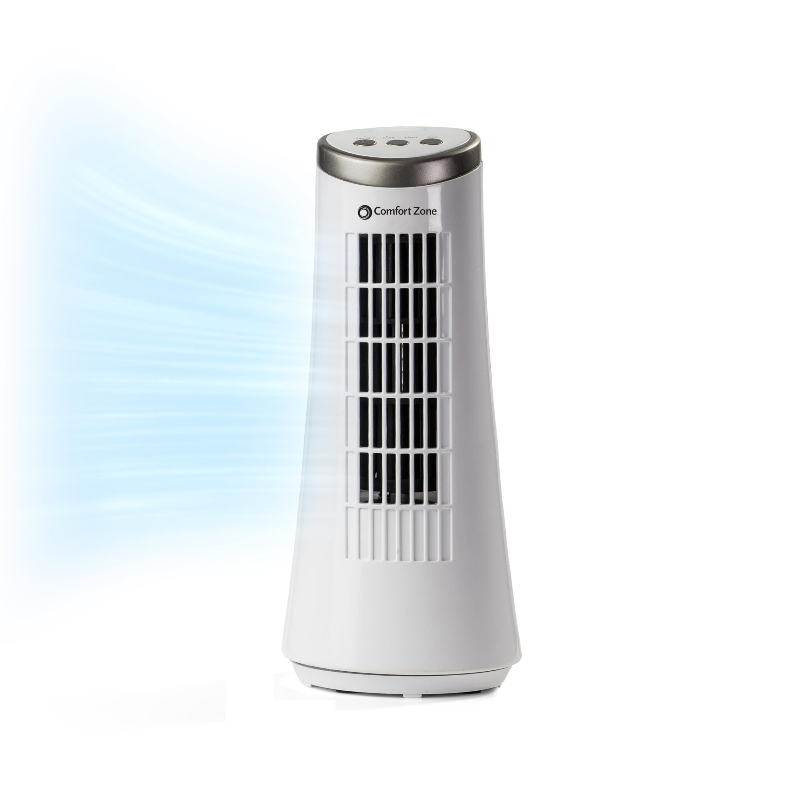 Amazon.com: Comfort Zone Oscillating Desktop Tower Fan with Electronic ...