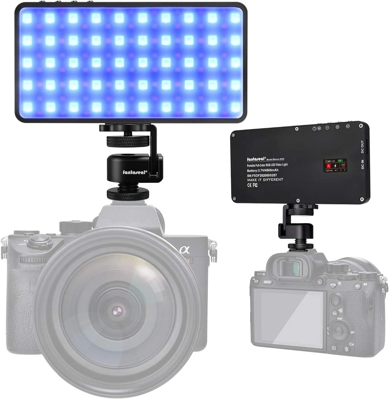 Amazon.com : Smart Portable Full Color RGB LED Dimmable Photography ...