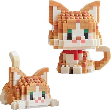 Amazon.com: Myweyde Mini Cat Building Blocks - Orange, Ragdoll ...