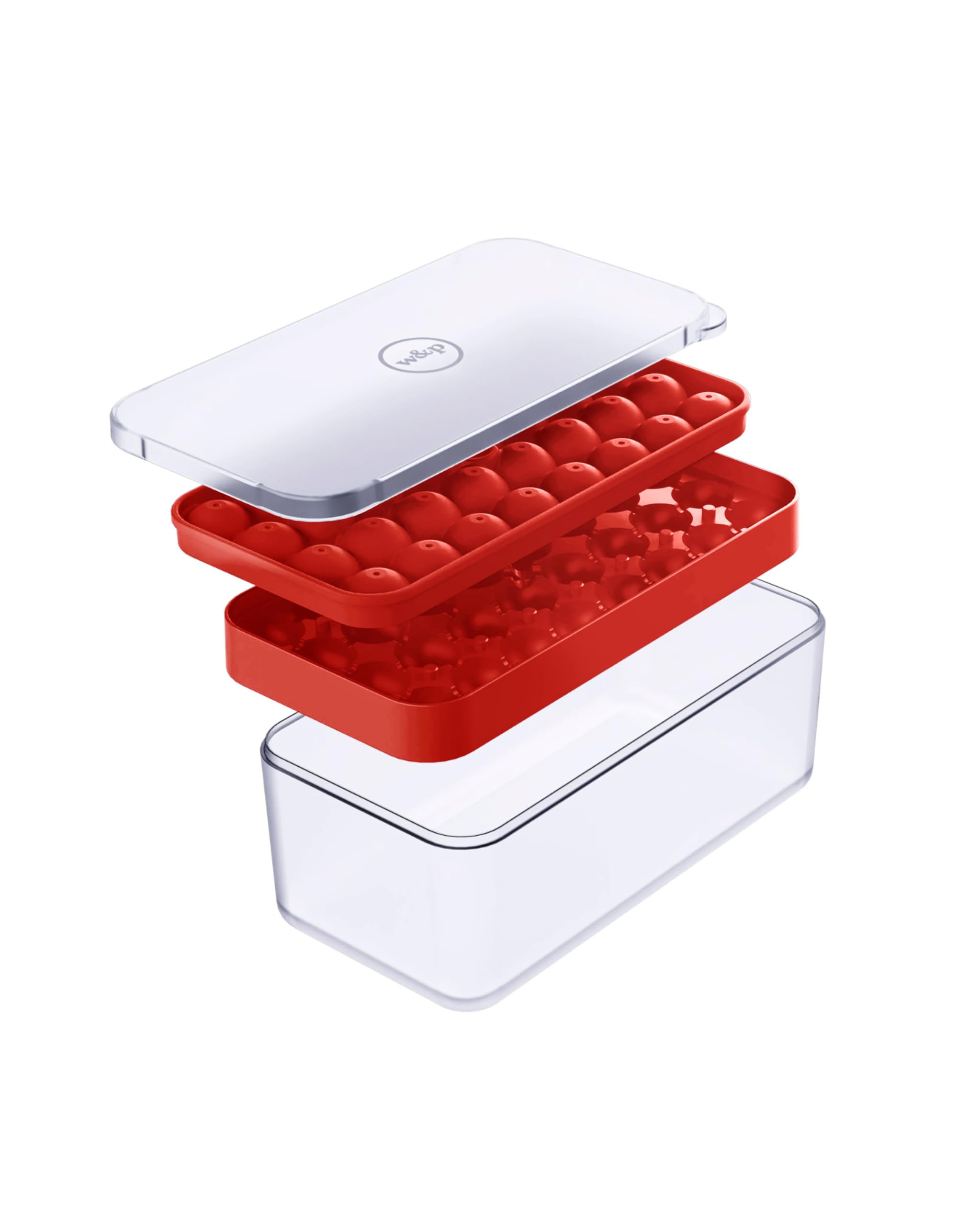 Amazon.com: W&P Ice Ball Box Silicone Circular Ice Tray with Lid & Bin ...