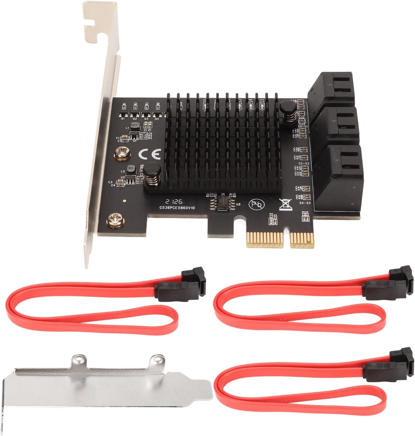 Amazon.com: PCIe SATA Card, SATA 3.0 6 Port PCIe Controller Card, 6Gbps ...