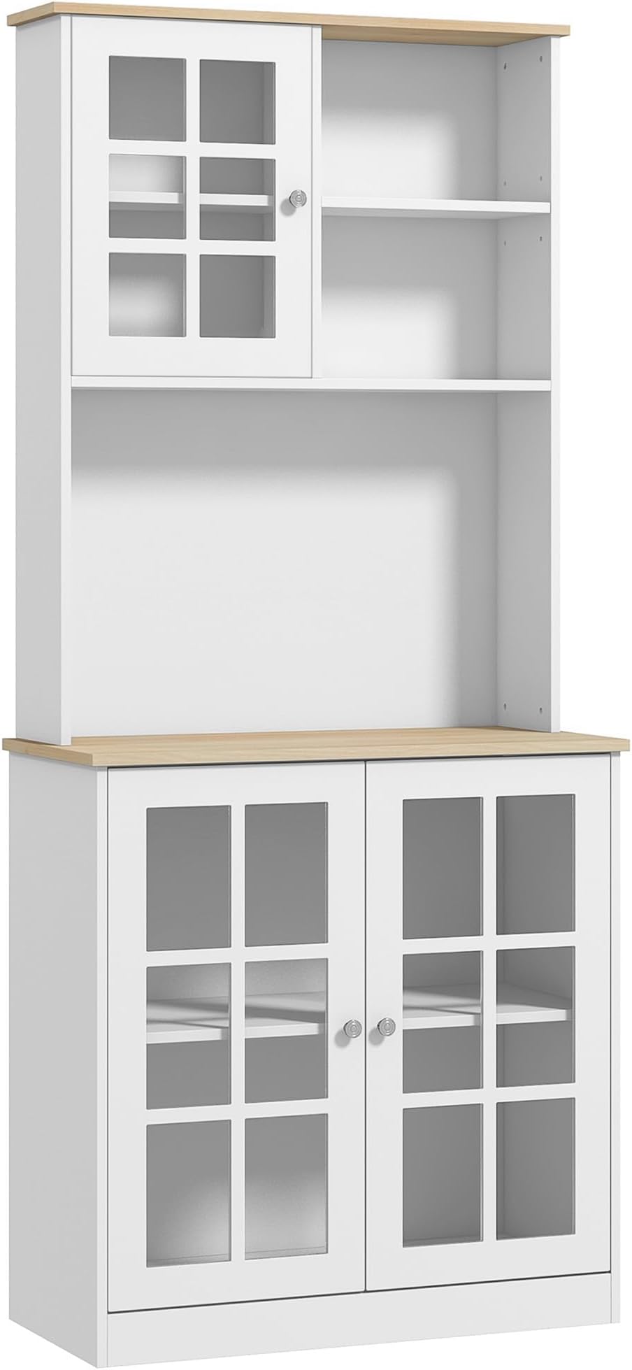 Amazon.com: HOMCOM Kitchen Pantry Cabinet, 72" Freestanding Storage ...