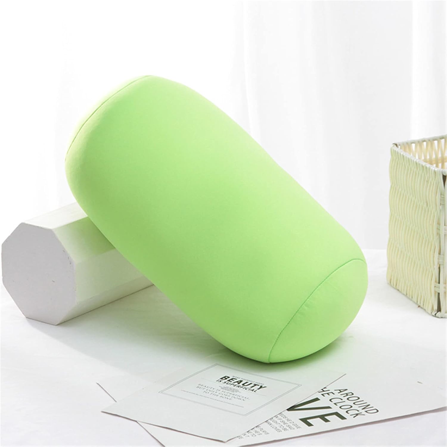 Amazon.com: ASkinds Microbead Bolster Squishy, 7" x 12" Round Cylinder ...