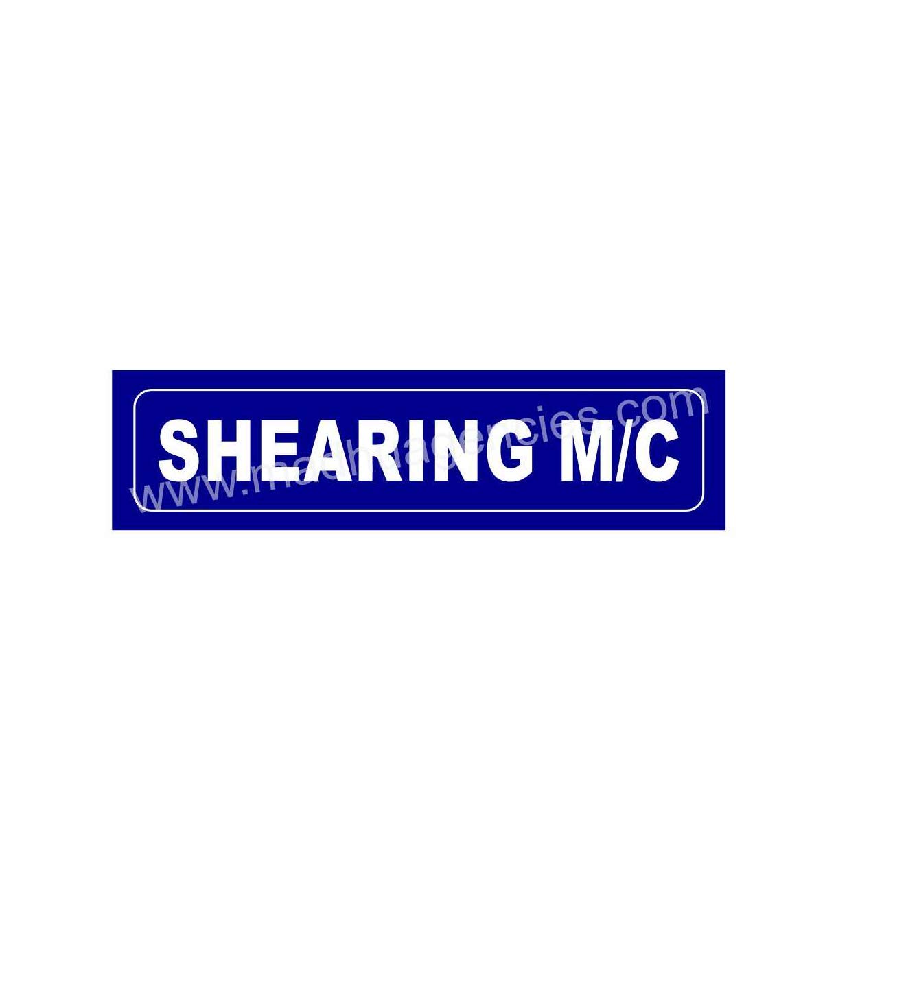Shearing M/C Sign Board in 3mm Thick Foam Sheet (12" X 3") : Amazon.in ...