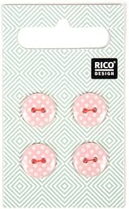 Amazon.com - Rico - Buttons Rose Dots 4 Pcs.