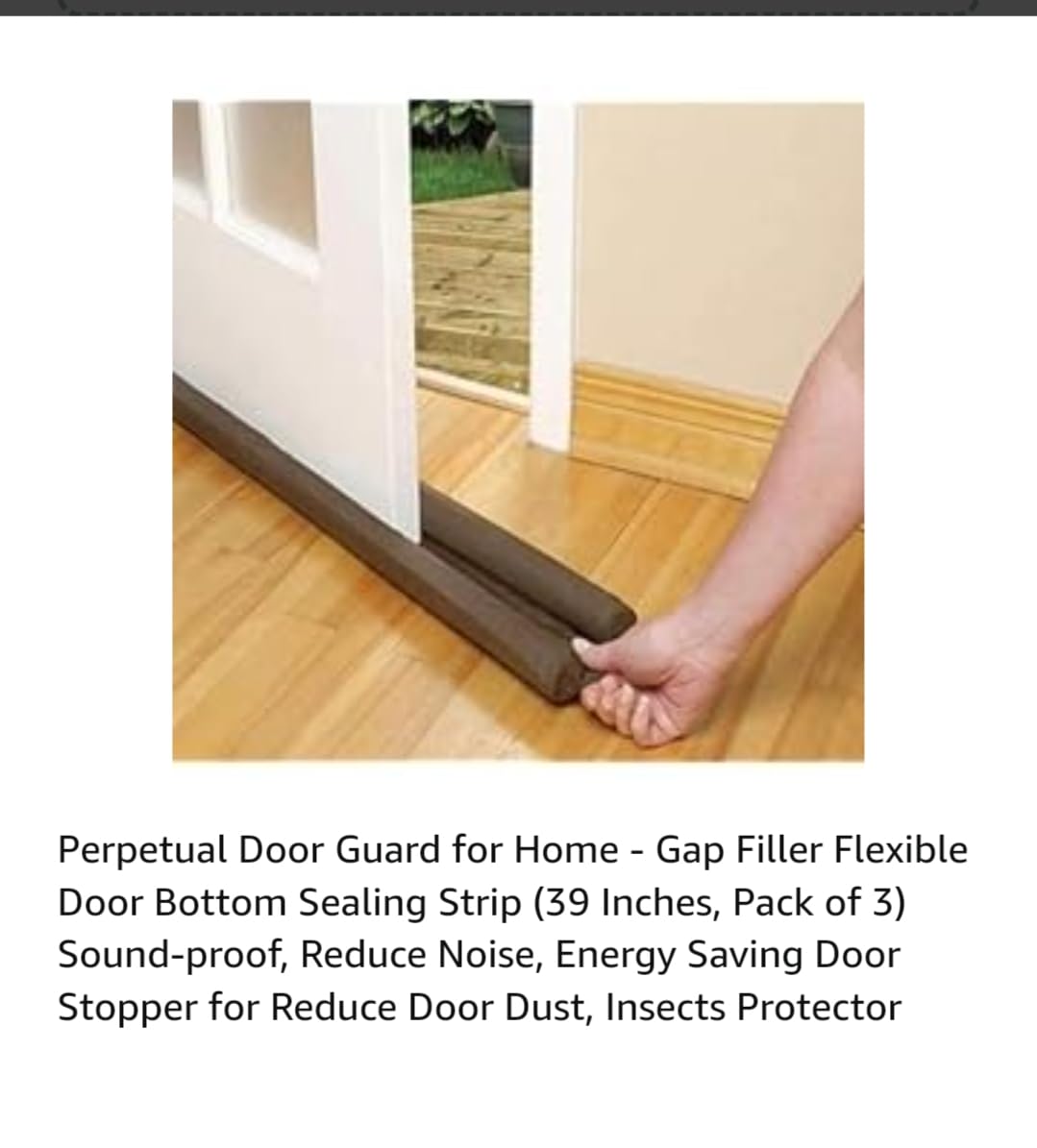 Perpetual Door Guard for Home - Gap Filler Flexible Door Bottom Sealing ...