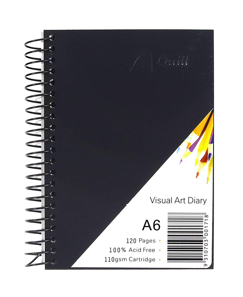 Quill, Visual Art Diary A6, 120 Pages, 110 GSM Cartridge Paper, Acid ...